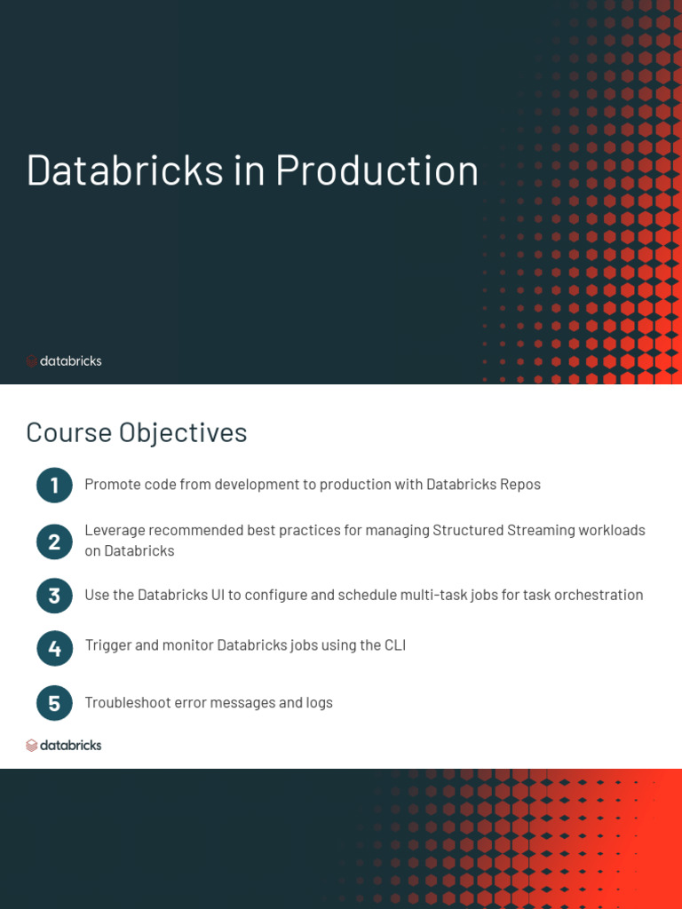 5 - Databricks in Production | PDF | Apache Spark | Computer Cluster