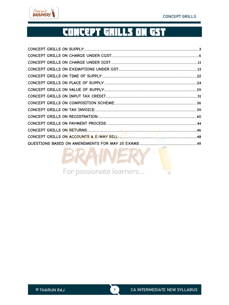 Concept Grills & Questions Based On Amendments | PDF | Value Added Tax | Taxes