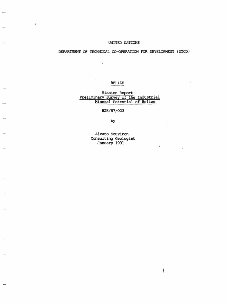 MSB20815SOUPRE Preliminary Survey of The Industrial Mineral Potential ...