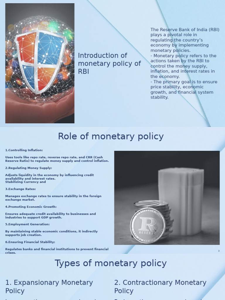 Monetary Policy of RBI Class Presentation | PDF | Monetary Policy ...
