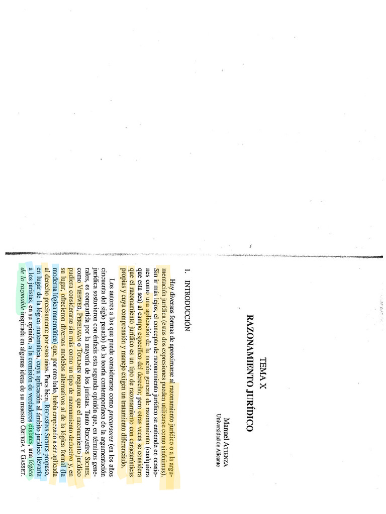 Razonamiento Jurídico, Atienza | PDF