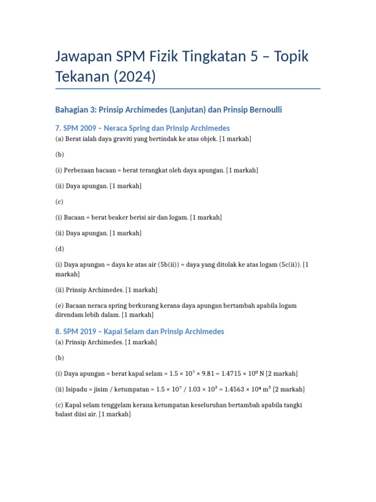 Jawapan Tekanan Bahagian3 | PDF