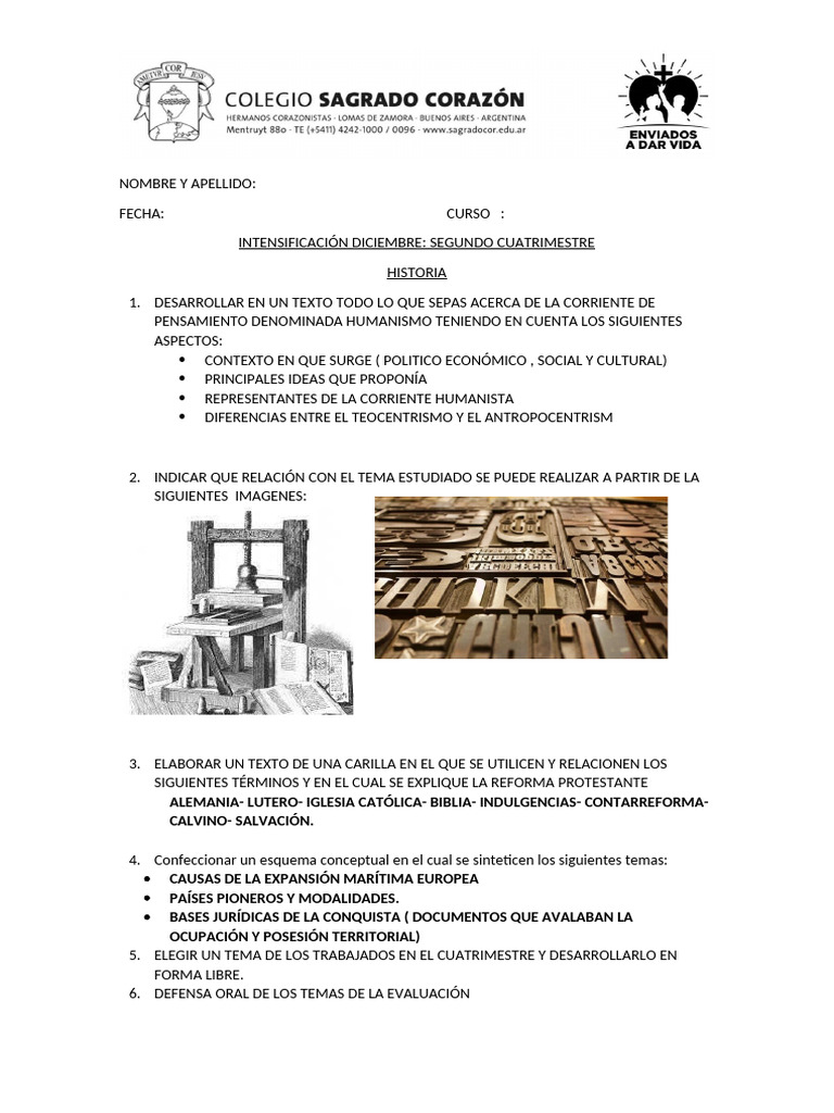 INTENSIFICACIÓN 2DO HISTORIA 2DO CUAT | PDF
