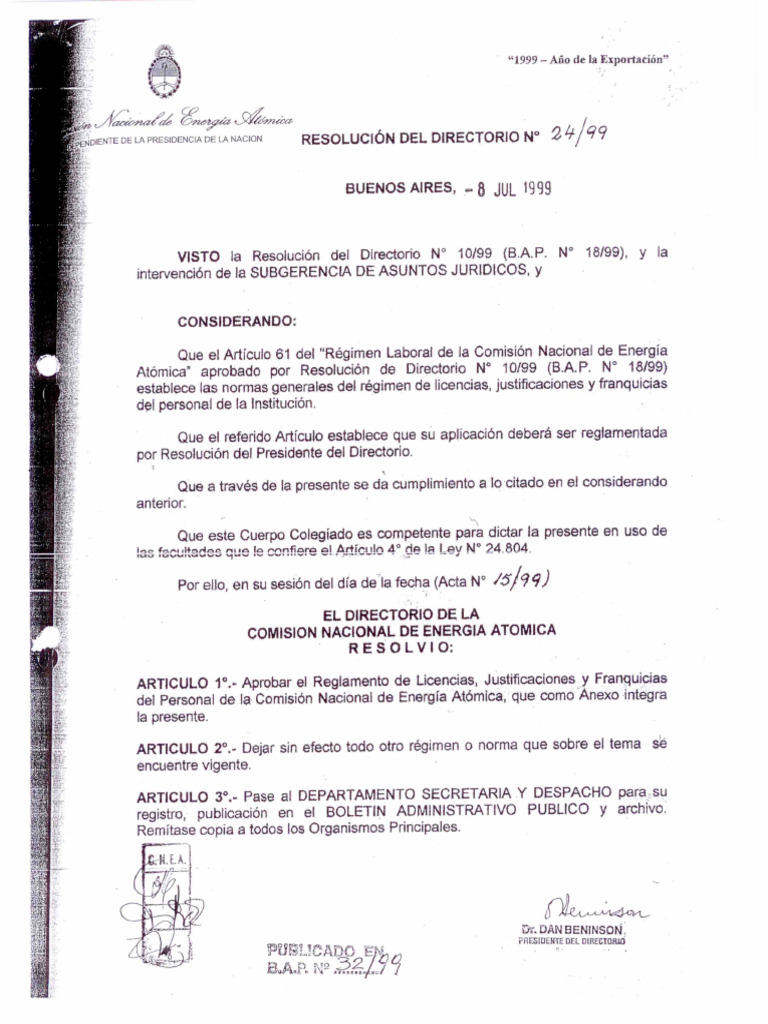 Reglamento Licencias Cnea | PDF