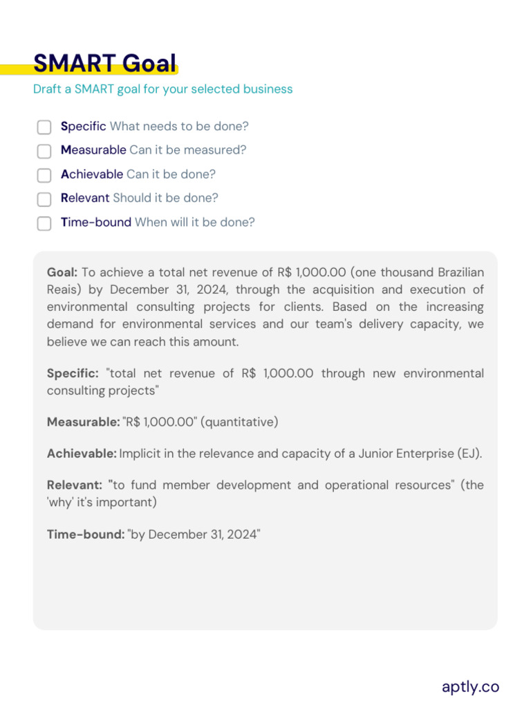 Smart Goal Pdf