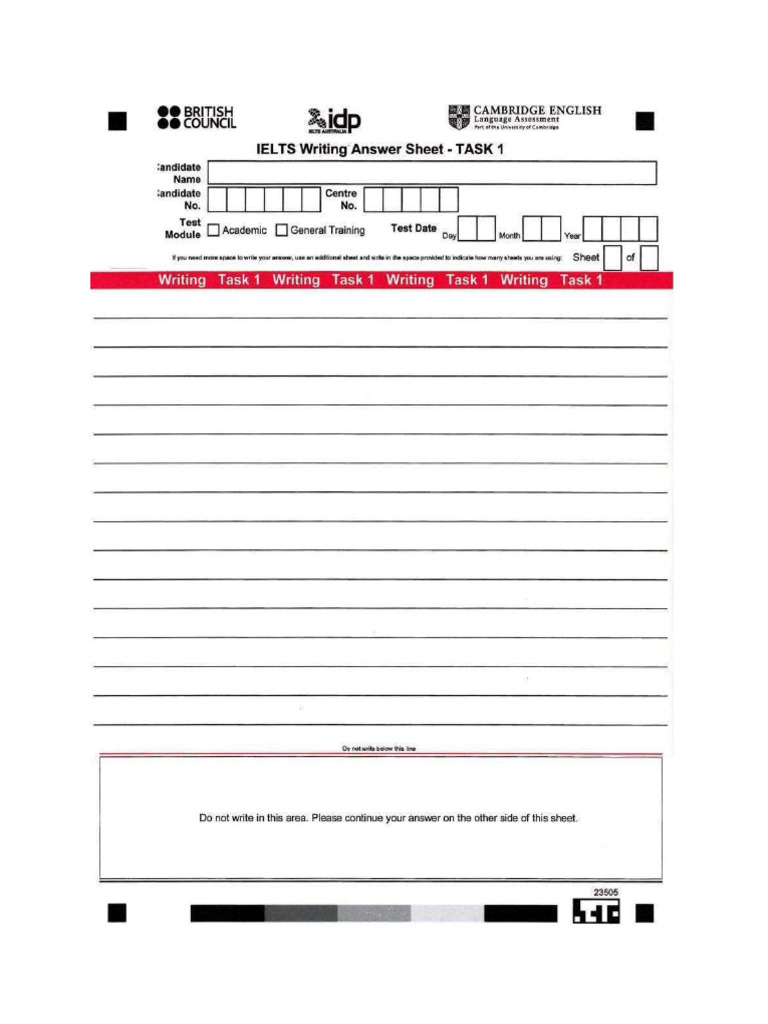 Writing Answer Sheet | PDF