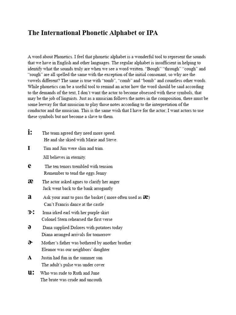 IPA Chart | PDF | Phonetics | Alphabet