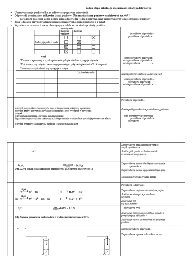 Model Odp. Chem Szk. 18 19 | PDF