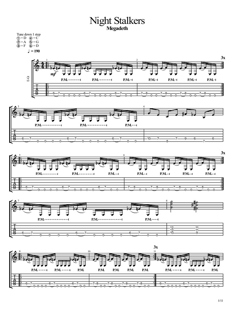 Night Stalkers Guitar Tab | PDF