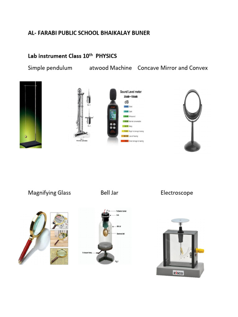 Lab Instrument List | PDF
