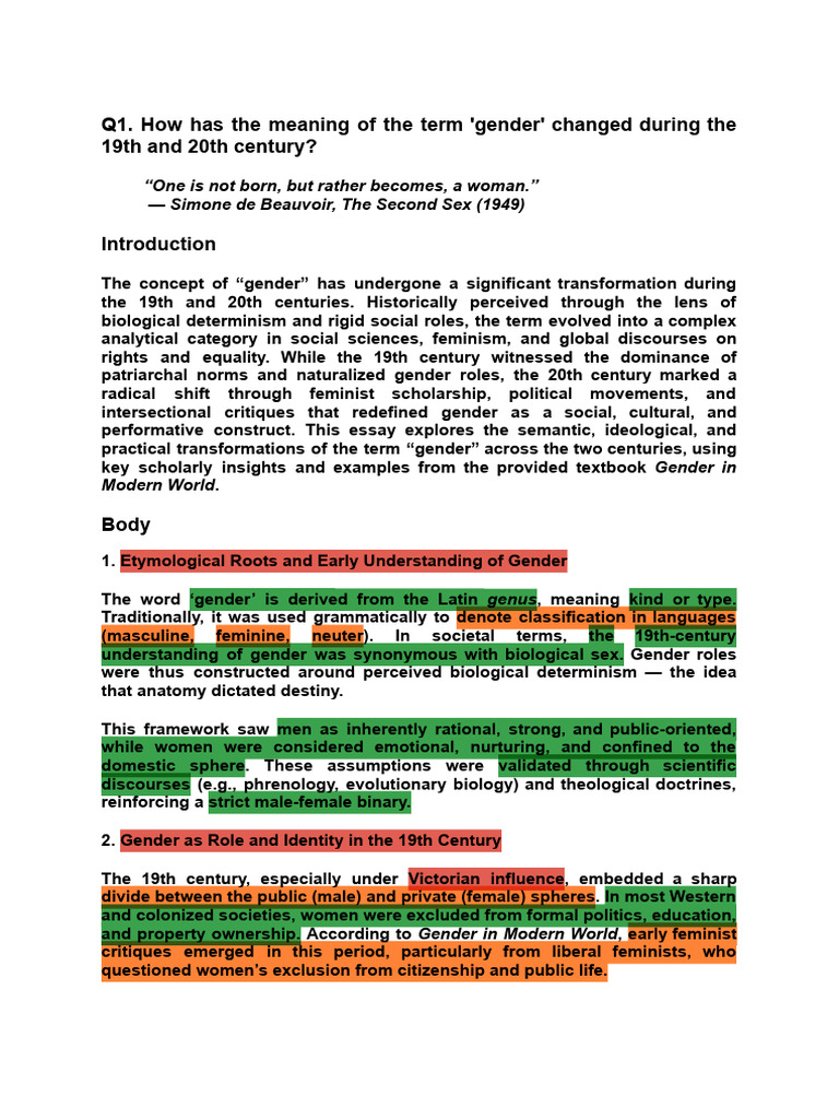 Gender | PDF | Patriarchy | Gender Studies