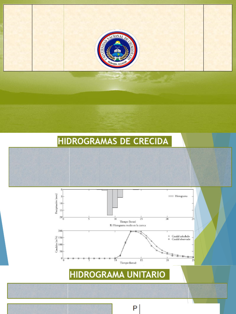 Presentación Hidrogramas 2024 1s | PDF | Hidrología | Precipitación