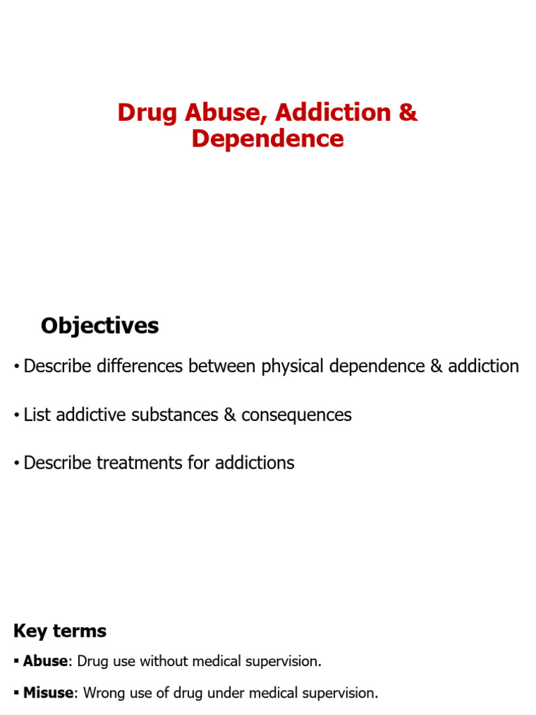 Drug Abuse, Addiction & Dependence | PDF | Stimulant | Benzodiazepine