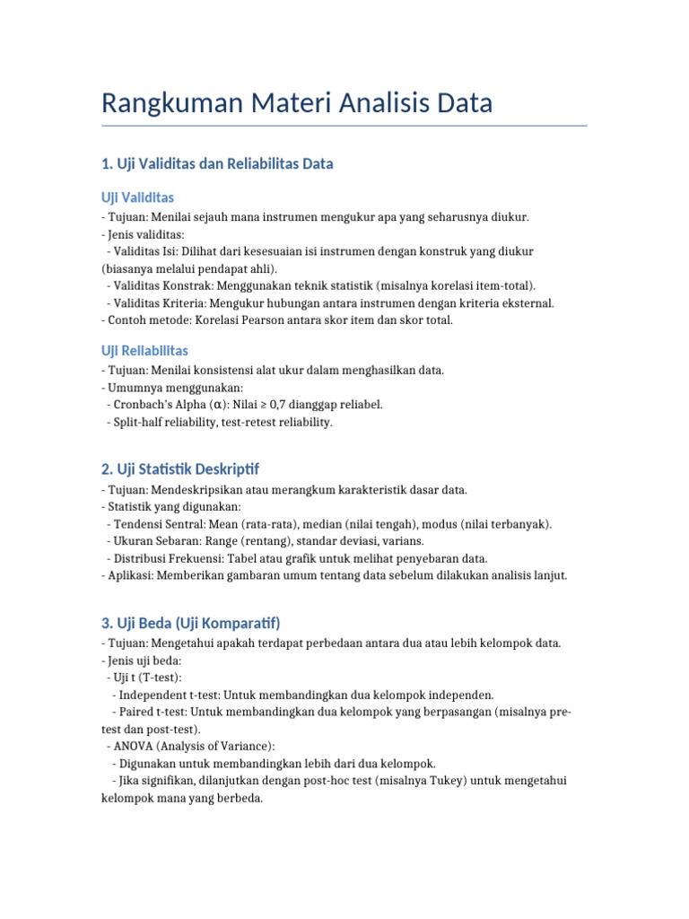 Rangkuman_Analisis_Data | PDF