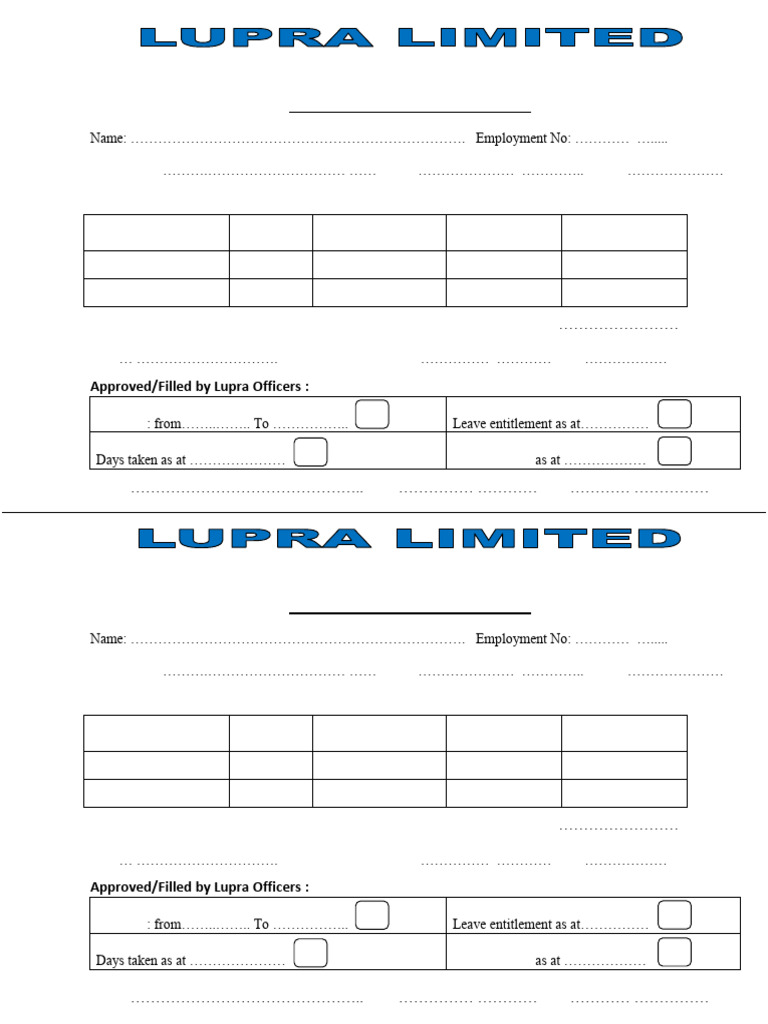 Pass and Leave Request Form | PDF
