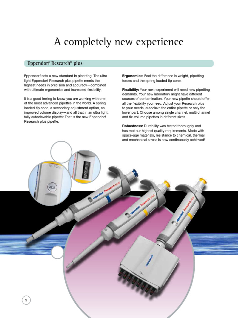 Eppendorf Research Plus Pipetting Brochure | PDF
