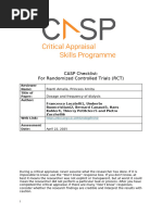 CASP RCT Checklist 2020 | PDF | Randomized Controlled Trial | Methodology