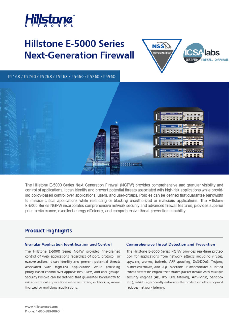 Hillstone_E-5000_V5.5R4_EN | PDF | Transport Layer Security | Denial Of Service Attack