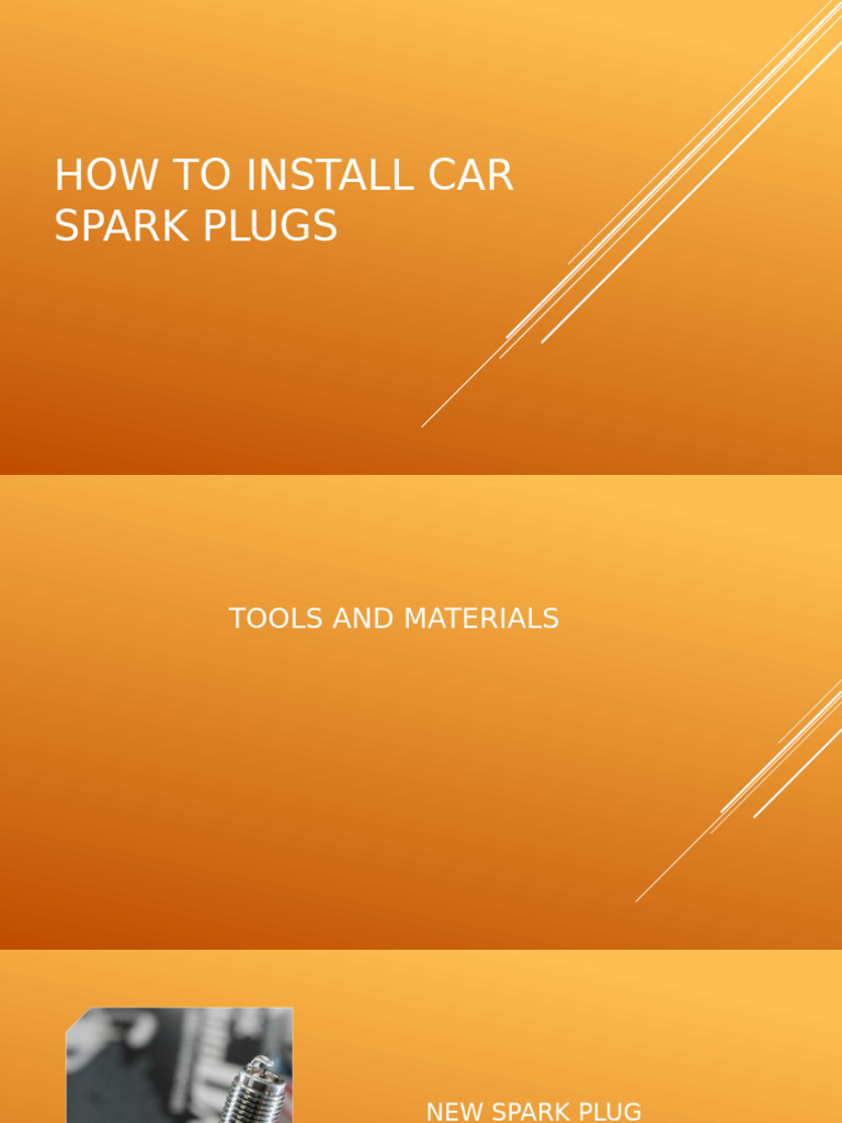 How To Install Car Spark Plugs | PDF