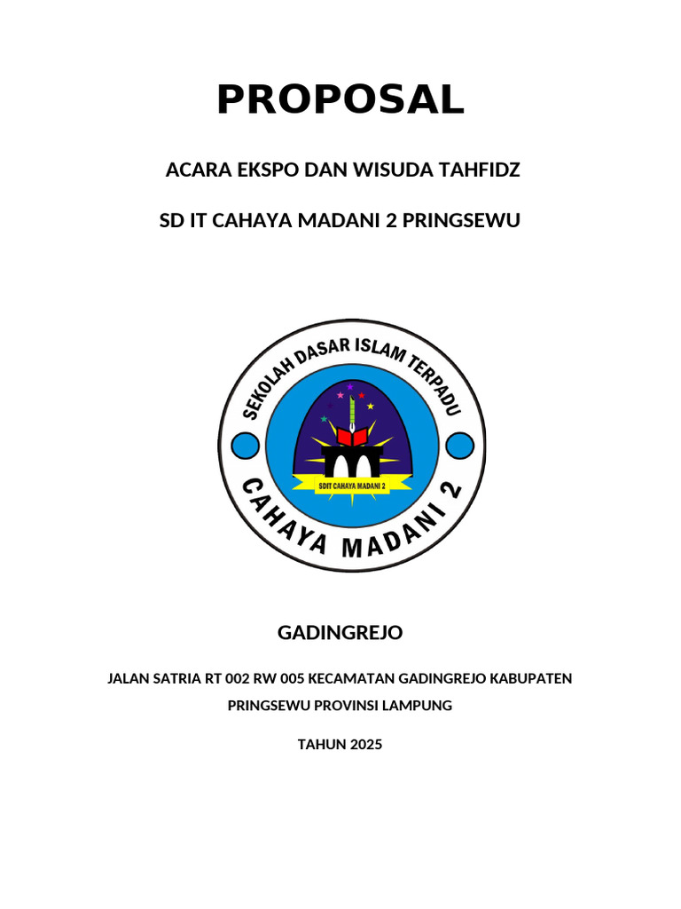 Proposal Acara Ekspo Dan Wisuda Tahfidz 2025 | PDF