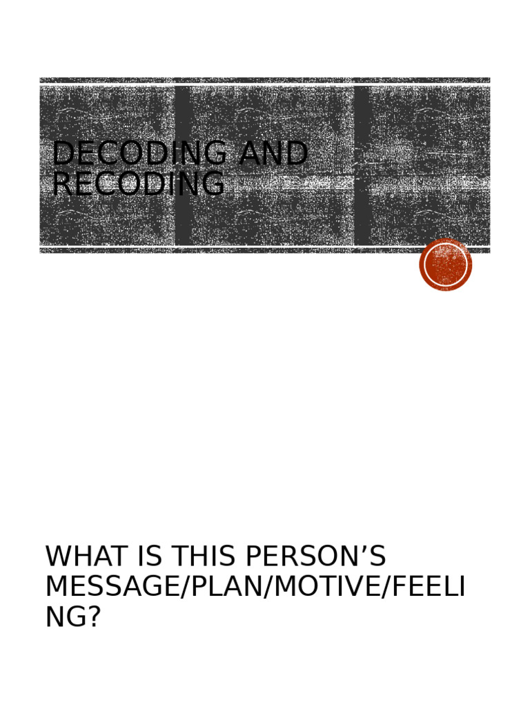 Decoding Recoding | PDF