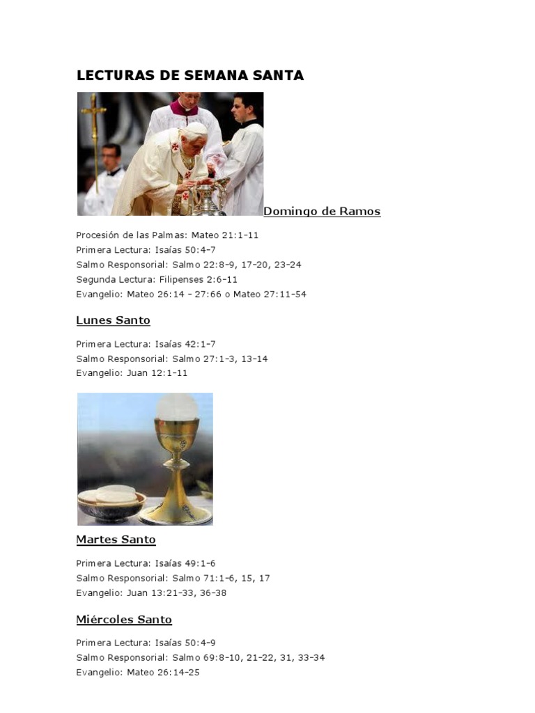 Lecturas de Semana Santa | PDF