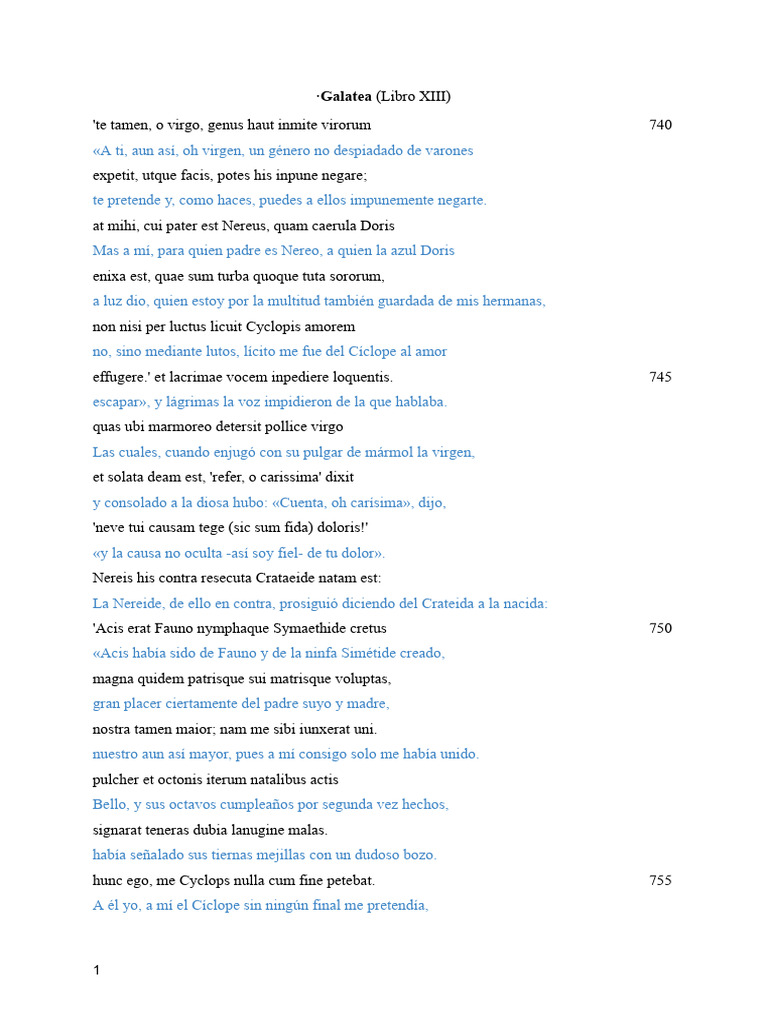 Galatea (Libro XIII) | PDF