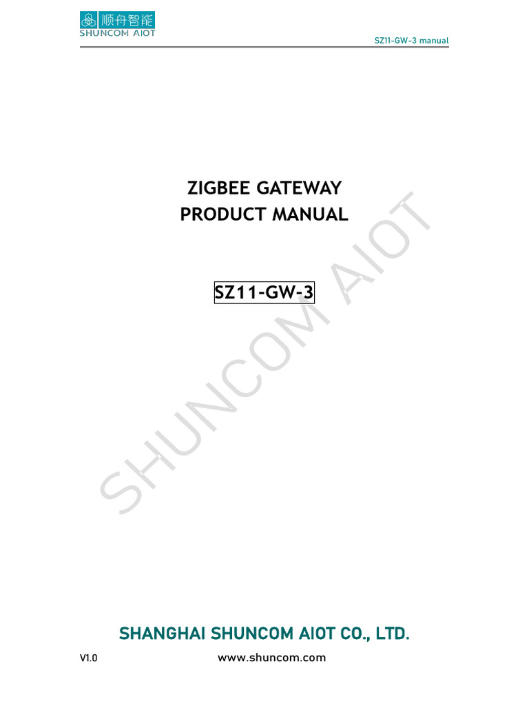 SZ11-GW-3 LoRa Gateway Manual V1.0 | PDF | Computer Network | Lte ...