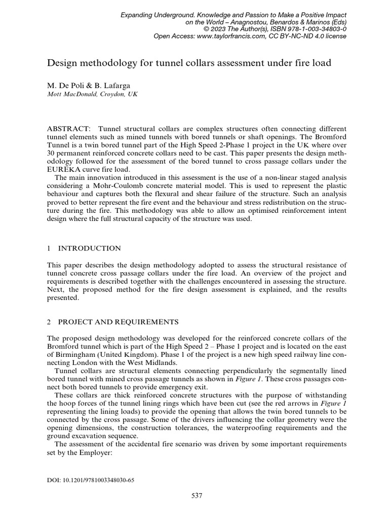 Tunnel Collar Fire Load Design Methodology | PDF | Deformation ...