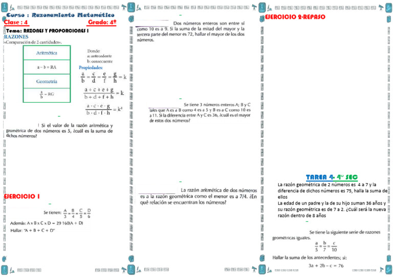 Clase 4 - Raz. Mat - 4° Sec-2025-Mayo | PDF