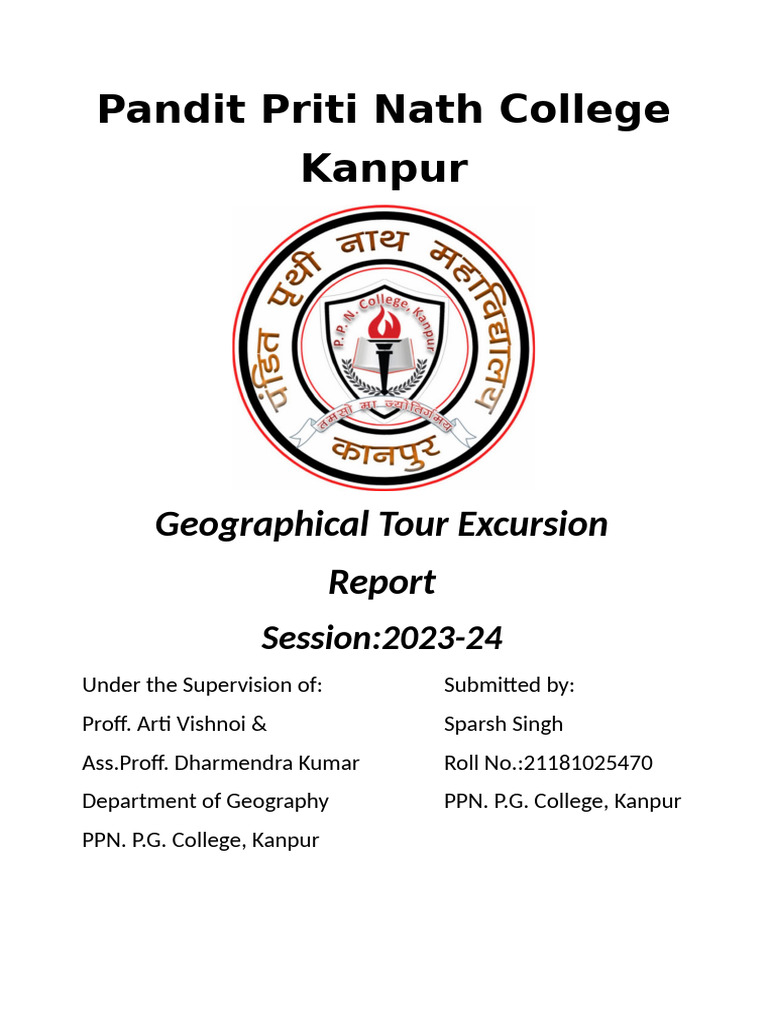 Priti Nath College Geography Excursion Report | PDF