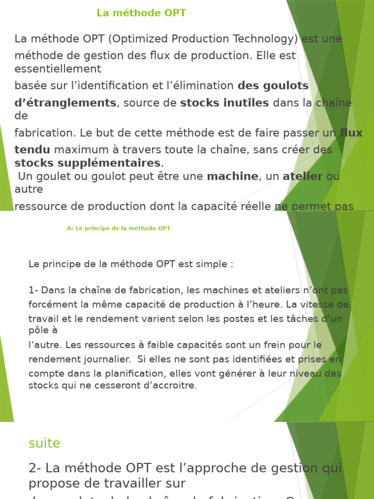 la methode OPT | PDF