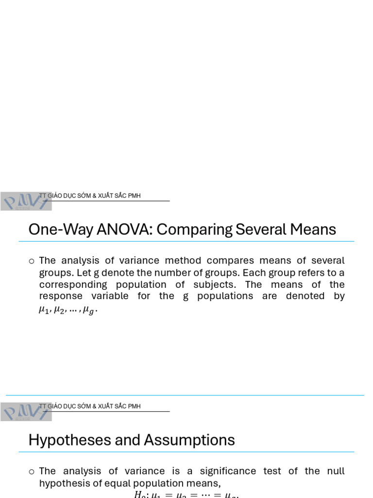 Comparing Groups ANOVA Methods | PDF | Analysis Of Variance | Variance