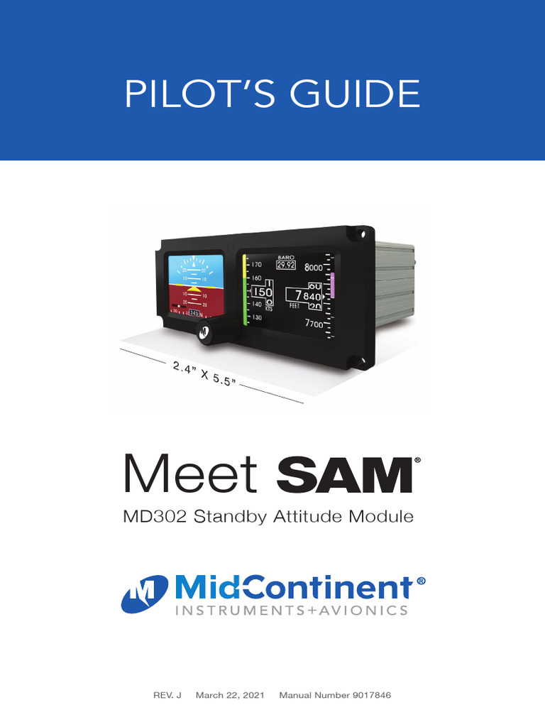 MD302 Standby Attitude Module Guide | PDF | Airspeed | Altitude