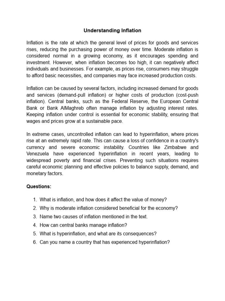 Understanding Inflation and Its Effects | PDF