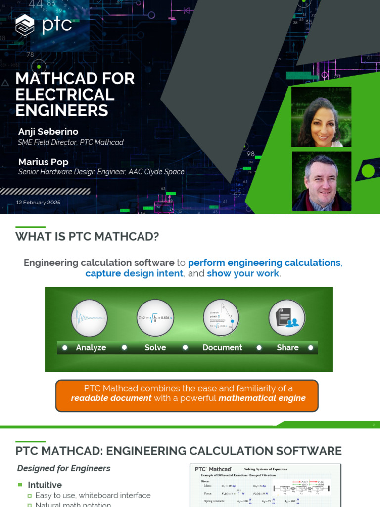 PTC Mathcad - Electrical Engineering Webinar | PDF | Electrical Impedance | Mathematics