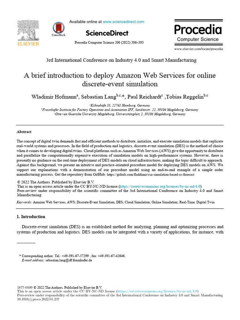 A Brief Introduction To Deploy Amazon Web Services For - 2022 - Procedia Comput | PDF | Cloud ...