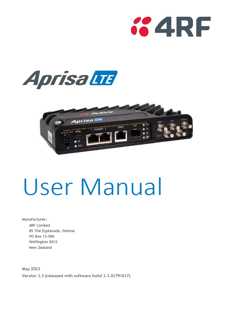 Aprisa LTE User Manual English 3.3 | PDF | Computer Network | Network ...