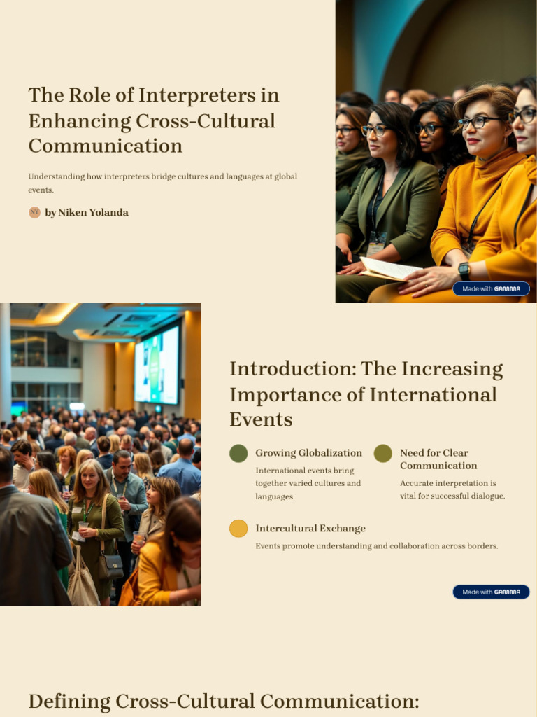 Interpreters in Cross-Cultural Events | PDF | Cross Cultural ...