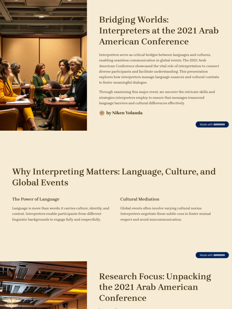 Bridging Worlds Interpreters at The 2021 Arab American Conference | PDF ...