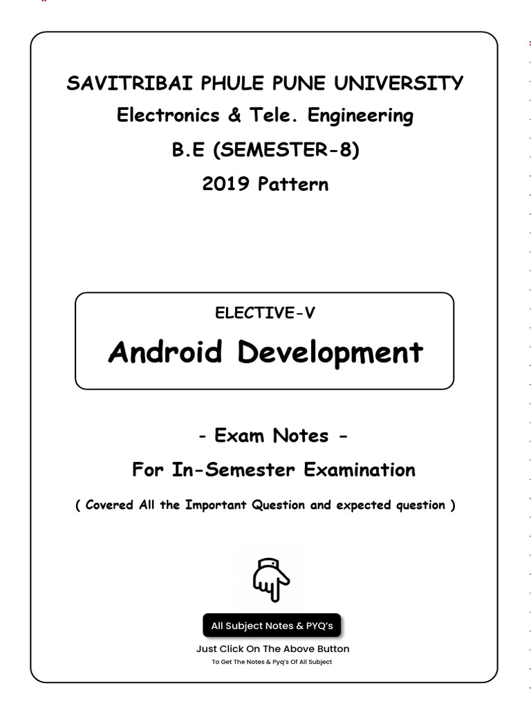 Android Development Exam Notes Pyqs Pdf Xml Sql