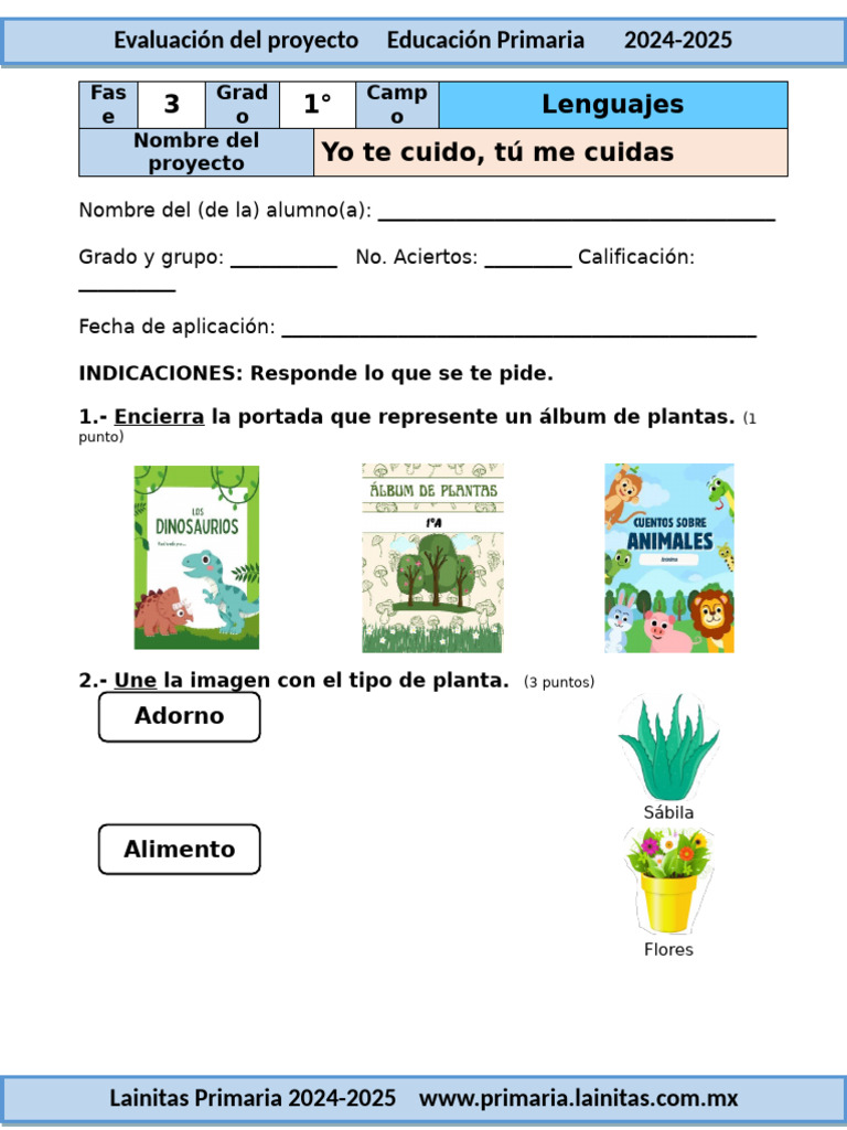 Proyecto "Yo te cuido, tú me cuidas" | PDF