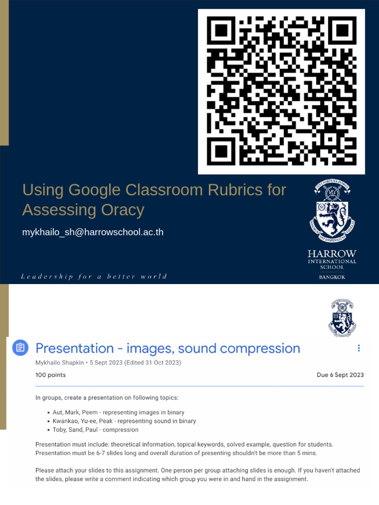 Using Google Classroom Rubrics For Assessing Oracy | PDF
