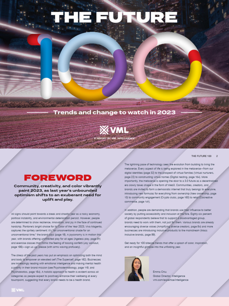 Future 100 2023 - VML | PDF | Augmented Reality | Self
