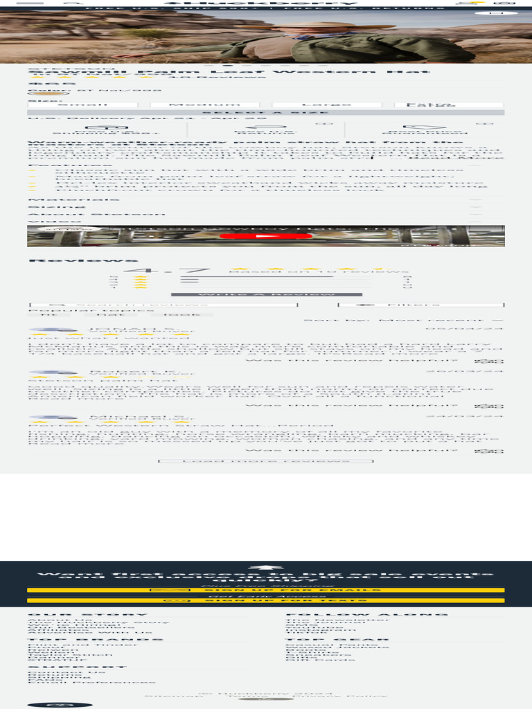 Stetson Sawmill Palm Leaf Western Hat - 8T Nat998 Western Hats ...