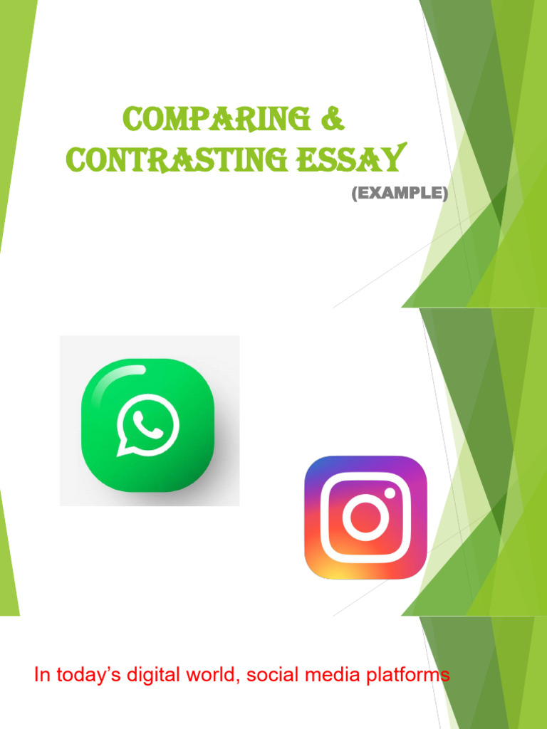 Comparing & Contrasting Essay-Example | PDF | Essays | Cyberspace