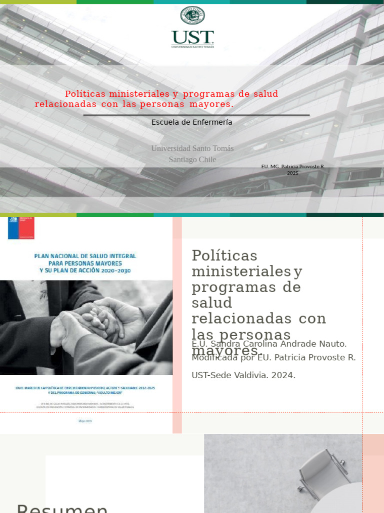 Políticas Ministeriales y Programas de Salud Relacionadas Con El Adulto Mayor | PDF | Leche ...