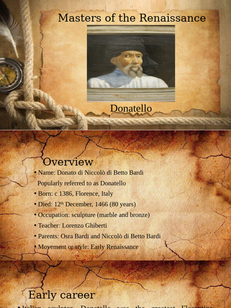 Masters of the Renaissance (Donatello) | PDF | Florence | Sculpture
