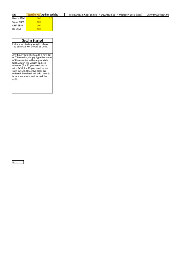 GZCLP 4 Day Template | PDF | Strength Training | Management Of Obesity