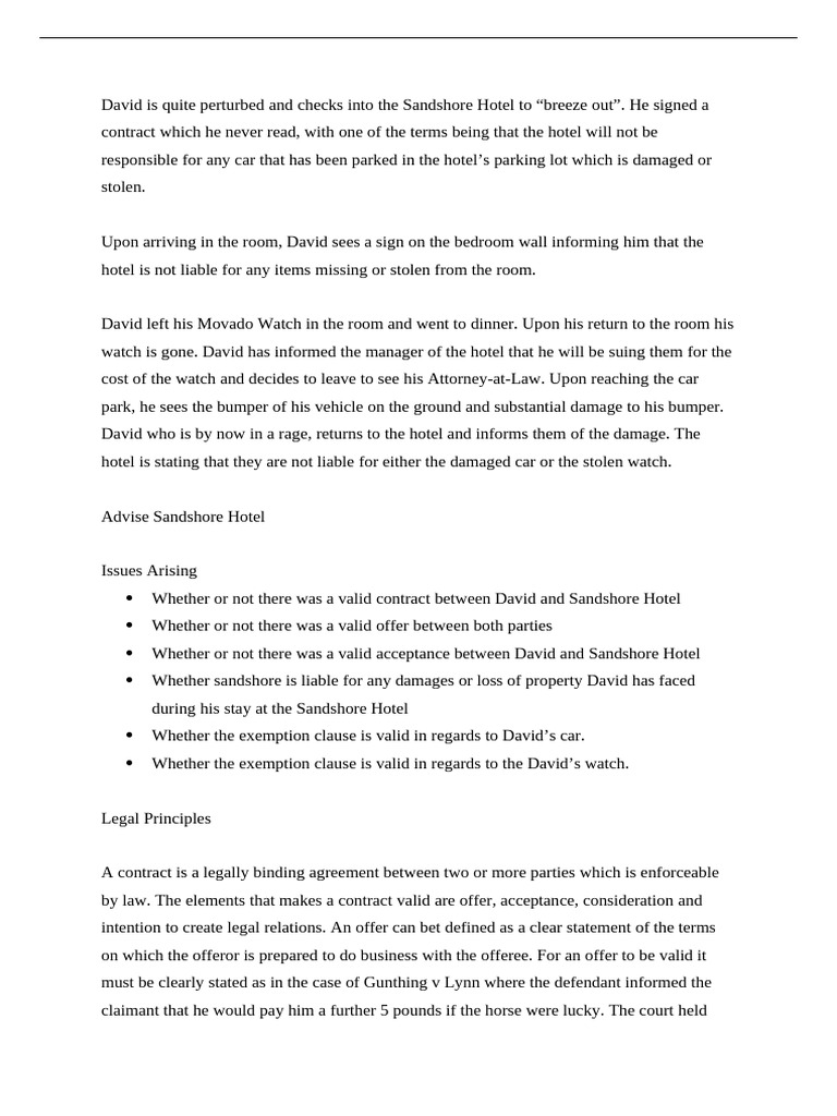 Contract Law Exemption Clause | PDF | Offer And Acceptance | Legal ...